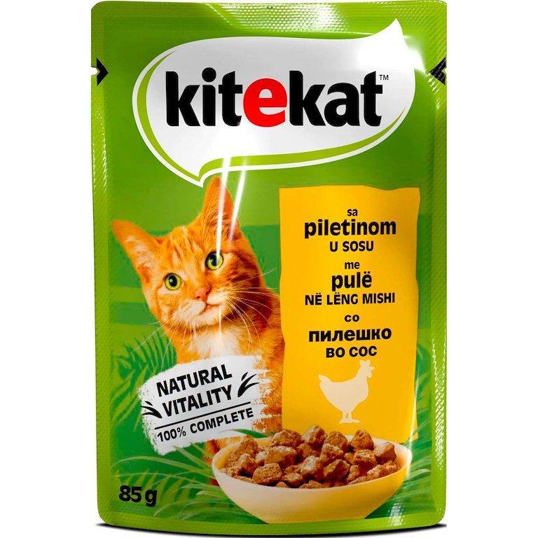 Kitekat hrana za mačke piletina kesica 85g kitekat