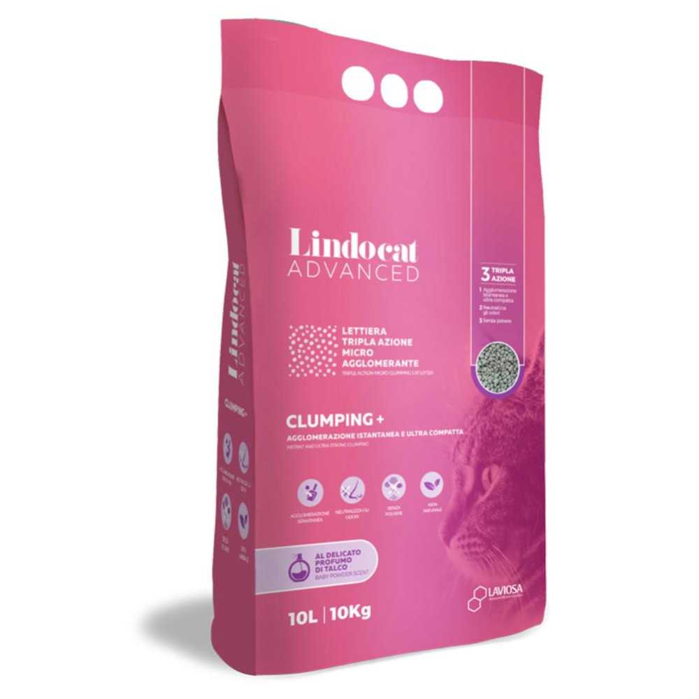 Lindocat posip za mačke - Advanced Clumping + Baby Powder 10l