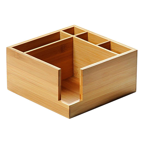 Kutija za escajg i salvete od bambusa 18X18X9cm Kesper KSP70851