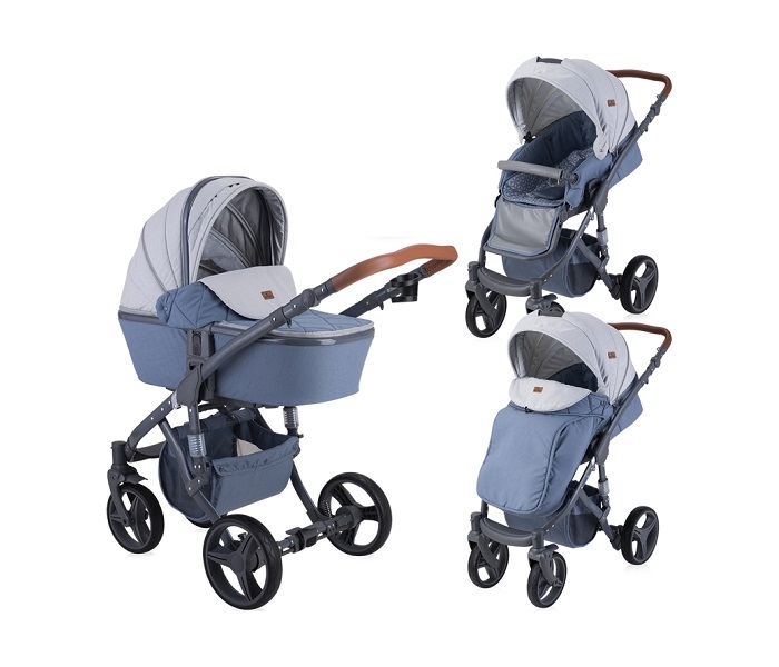 LORELLI KOLICA ZA BEBE RIMINI GREY RHOMBS + MAMA BAG (2019)