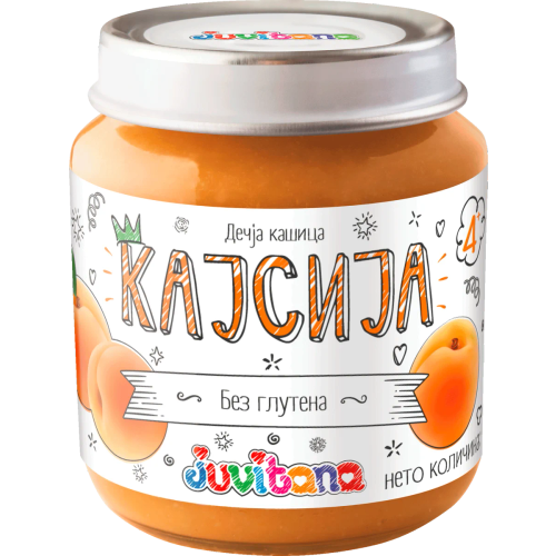 JUVITANA Dečija kašica - kajsija, od 4+, 128 g