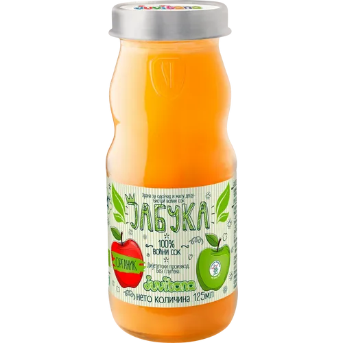 JUVITANA ORGANIK dečiji 100% Jabuka voćni bistri sok, 4+, 125 ml