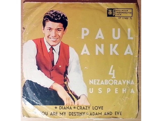 EP PAUL ANKA - 4 nezaboravna uspeha (1963) VG-