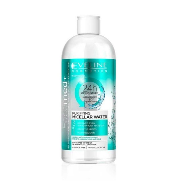 EVELINE micelarna voda 3u1 purifyng, 400ml