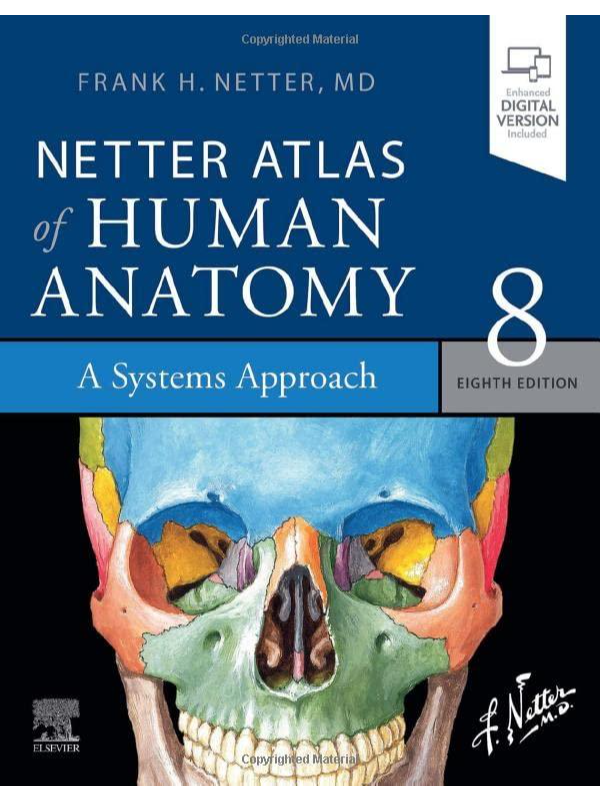 Netter Atlas of Human Anatomy: A Systems Approach, paperback + eBook, 8th Edition