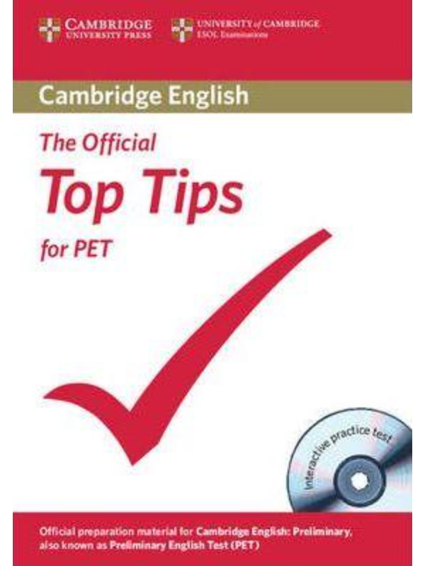 Official Top Tips for PET, The Paperback with CD-ROM