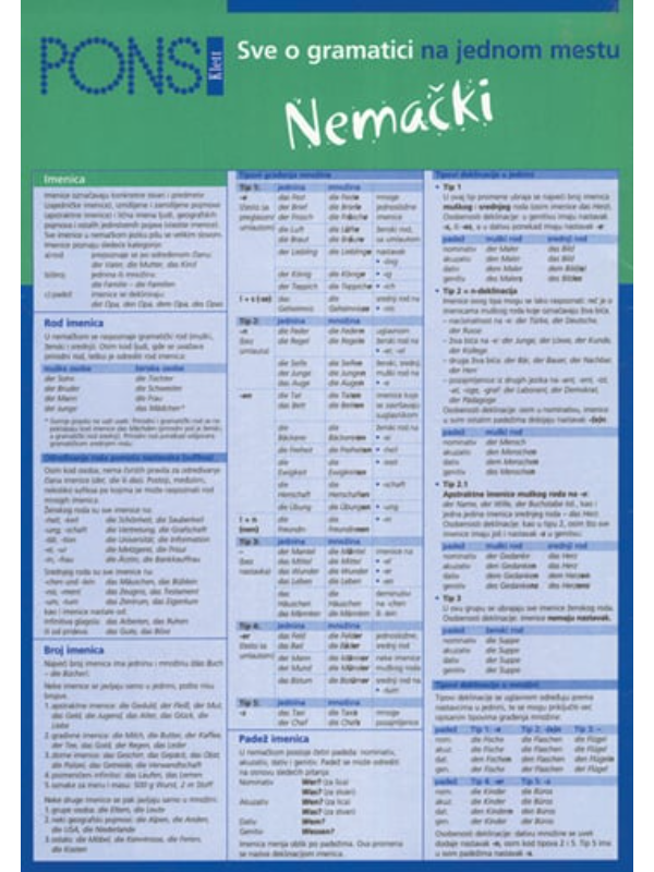 PONS Sve o gramatici na jednom mestu – nemački