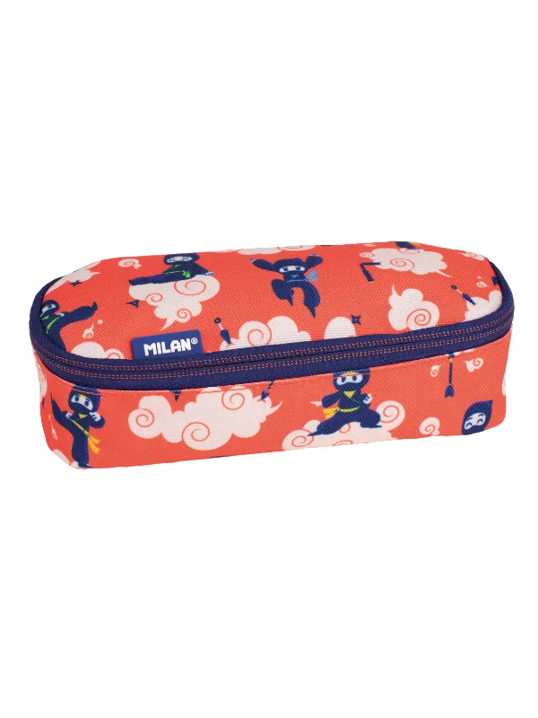 081130NJ Oval pencil case Ninjutsu special series, red