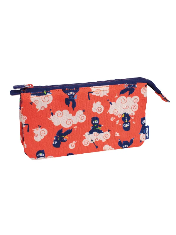 081133NJ 5-Pocket pencil case Ninjutsu special series, red