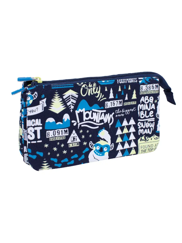 081133YT2 5-Pocket pencil case The Yeti 2 special series, navy blue