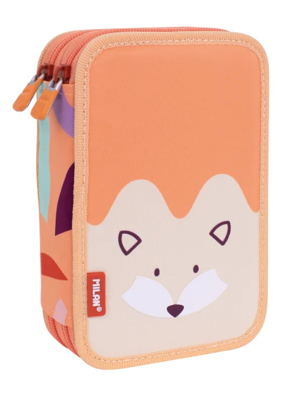 081264FARN Filled 2 decker pencil case FUN ANIMALS Special Series, orange