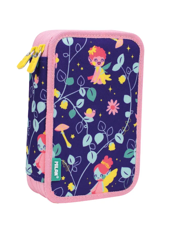 081264FR Filled double decker pencil case Fairy Tale special series, lilac