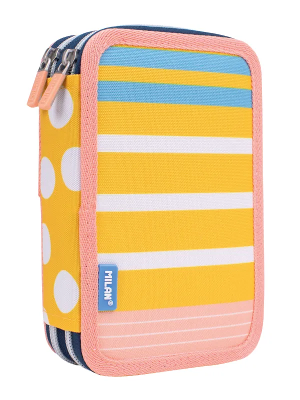 081264SM2 Filled double decker pencil case Swims 2 special series, pink and yellow
