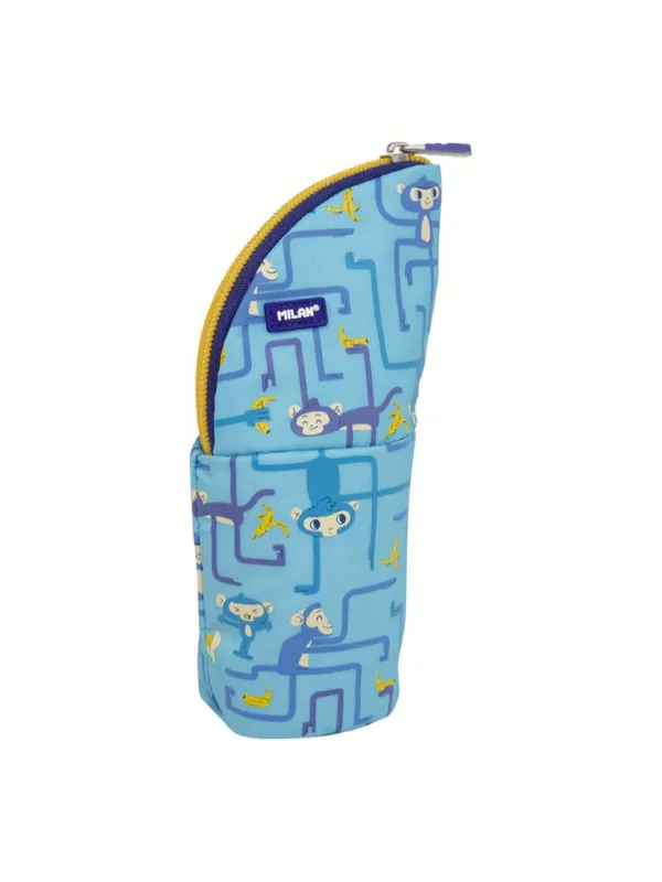 08146TNG Standing pencil case Tangled Monkeys, blue