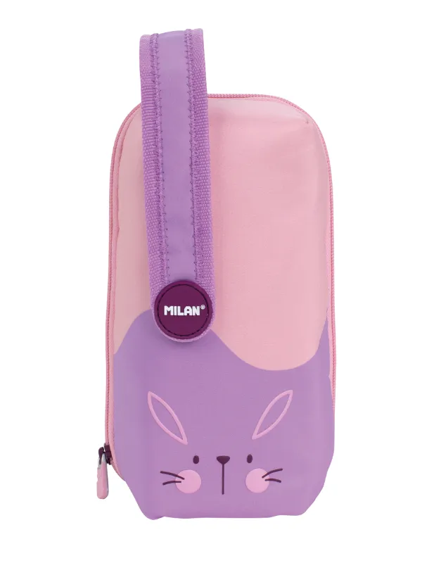 08872FAPR Kit 4 filled pencil cases FUN ANIMALS Special Series, violet