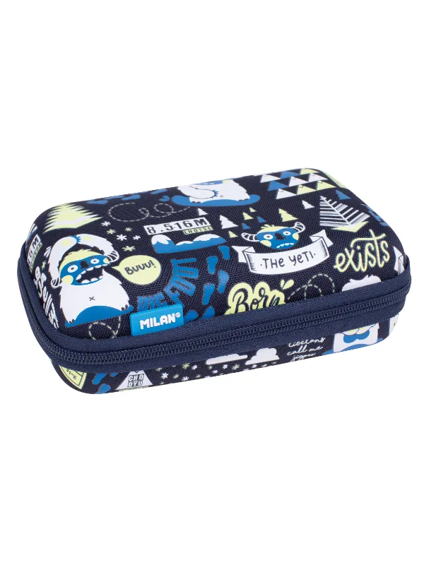 08874YT2 Semi-rigid kit with 2 filled pencil cases The Yeti 2 special series, navy blue