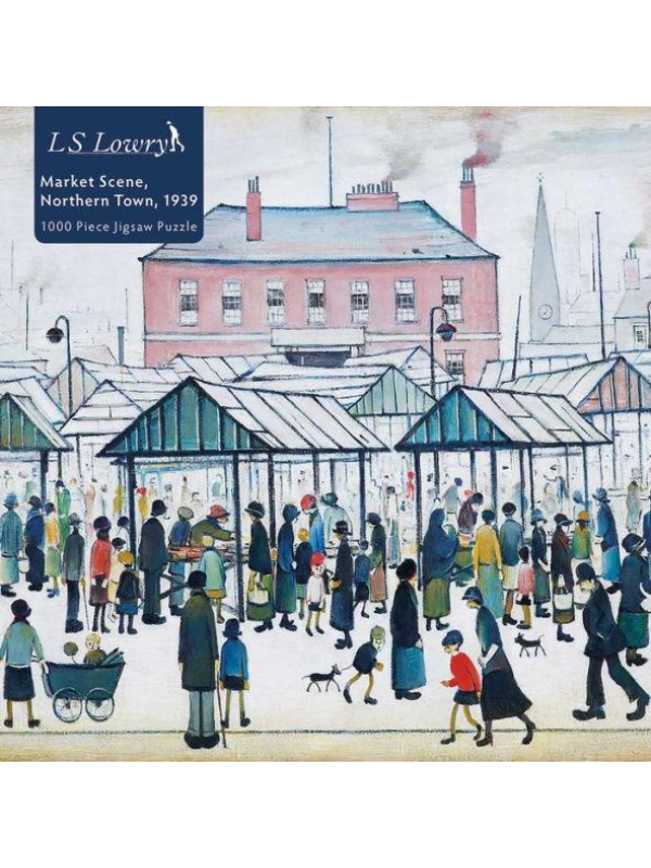 Adult Jigsaw Puzzle L.S. Lowry: Market Scene, Northern Town, 1939