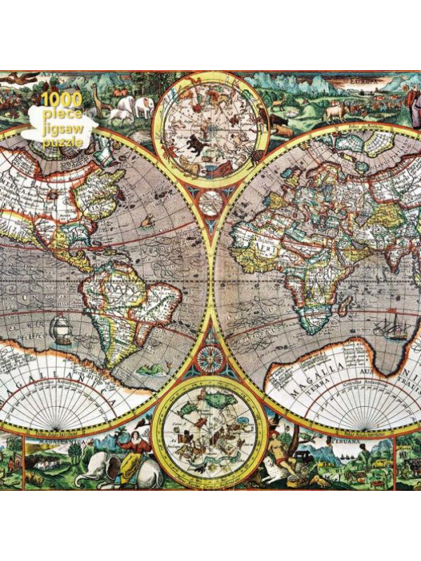 Adult Jigsaw Puzzle Pieter van den Keere: Antique Map of the World : 1000-piece Jigsaw Puzzles