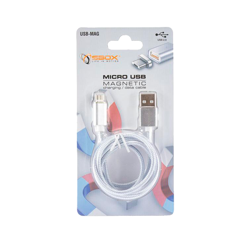 S-BOX Micro USB kabl, magnetni konektor, 1m (Srebrni) - 1033