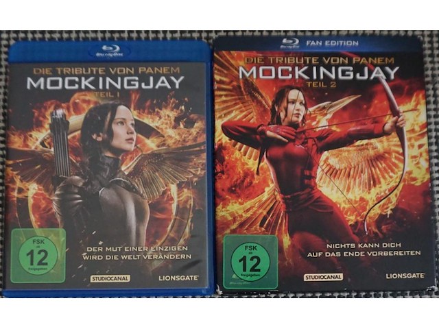 The Hunger Games: Mockingjay - Part 1 + 2 / blu-ray