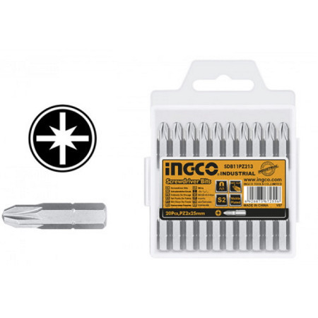 Ingco odvijački bit pz2/25mm 20/1 ( SDB11PZ213 )