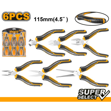 Ingco set mini klešta 6/1 ( HMPS06115 )