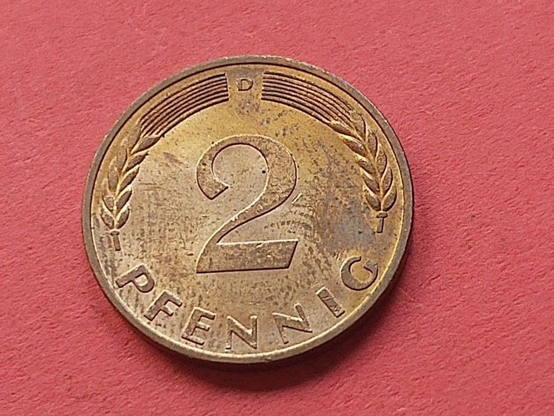 Nemačka - 2 pfennig 1969 god D