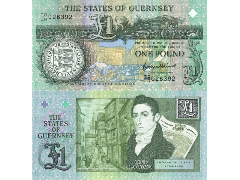 GUERNSEY Gernzi 1 Pound 2013 UNC, P-62