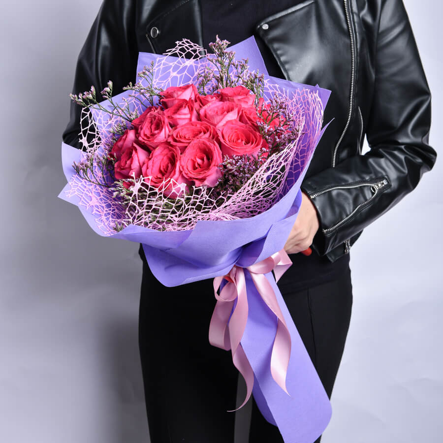 Prodavnica poklona - Buket sa roze ružama