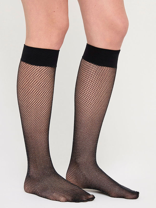 Čarape – Fishnet knee highs with glitter
