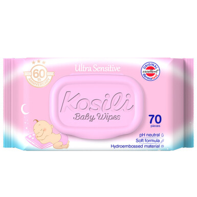 Kosili Vlažne maramice roze, 70 komada