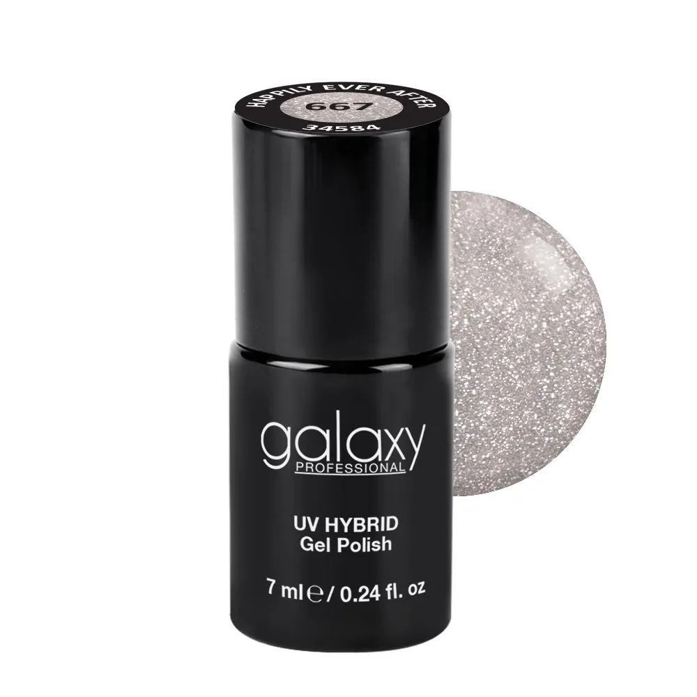 Trajni lak za nokte UV/LED GALAXY Hybrid 7ml Happily Ever After S667