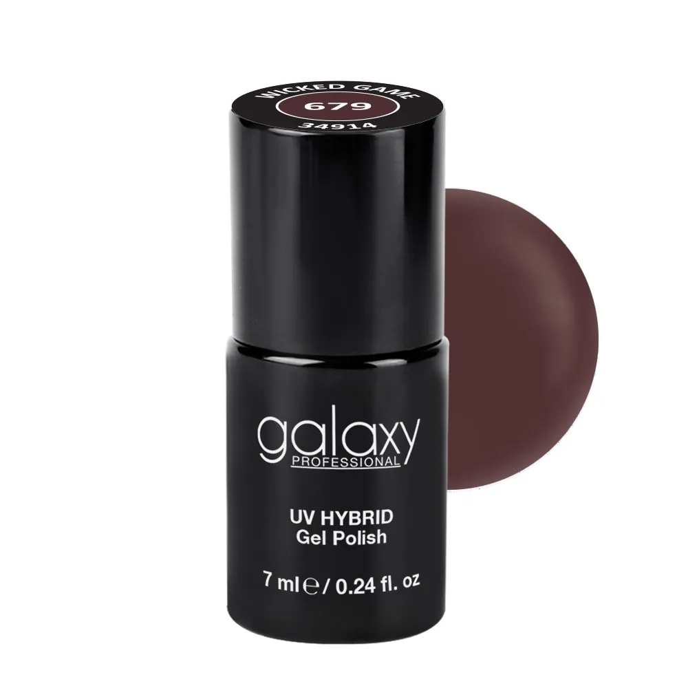 Trajni lak za nokte UV/LED GALAXY Hybrid 7ml Wicked Game S679