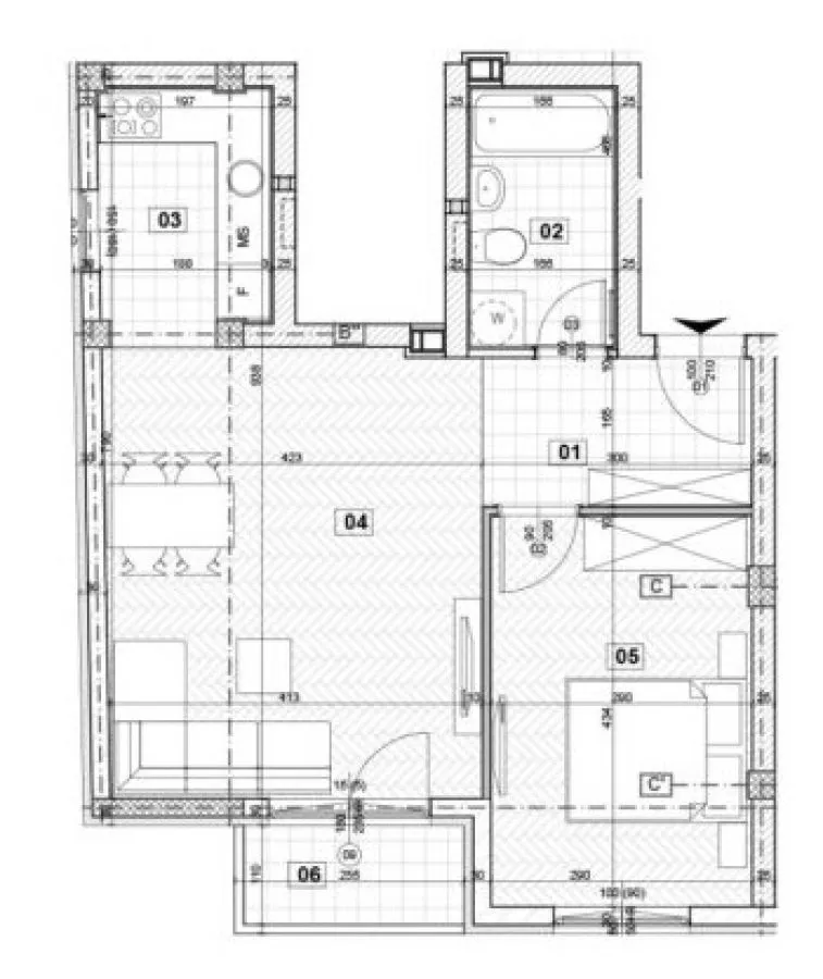 Prodaja, dvosoban stan, 51m2, Salajka, Novi Sad, Novi Sad