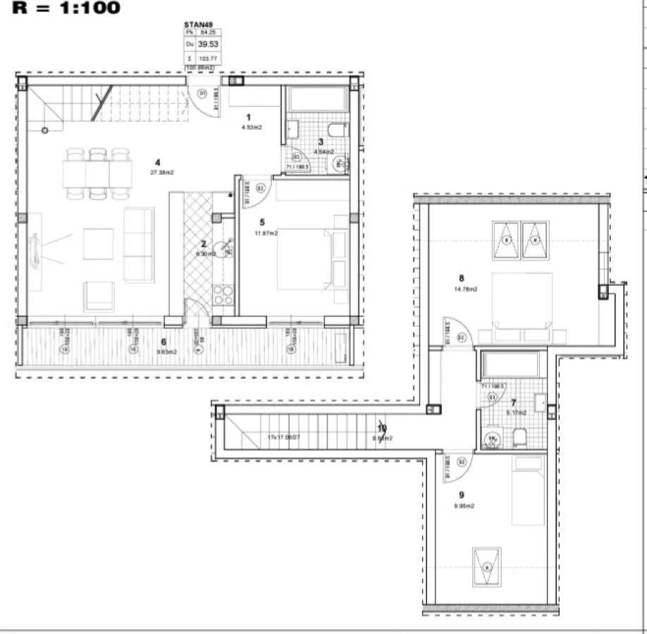 Prodaja, četvorosoban stan, 101m2, Novo naselje, Novi Sad