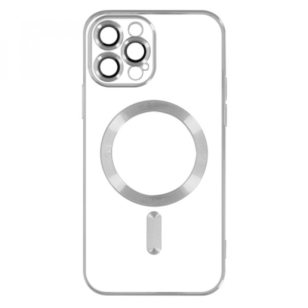 Silikonska futrola MagSafe iPhone 15 PRO SILVER