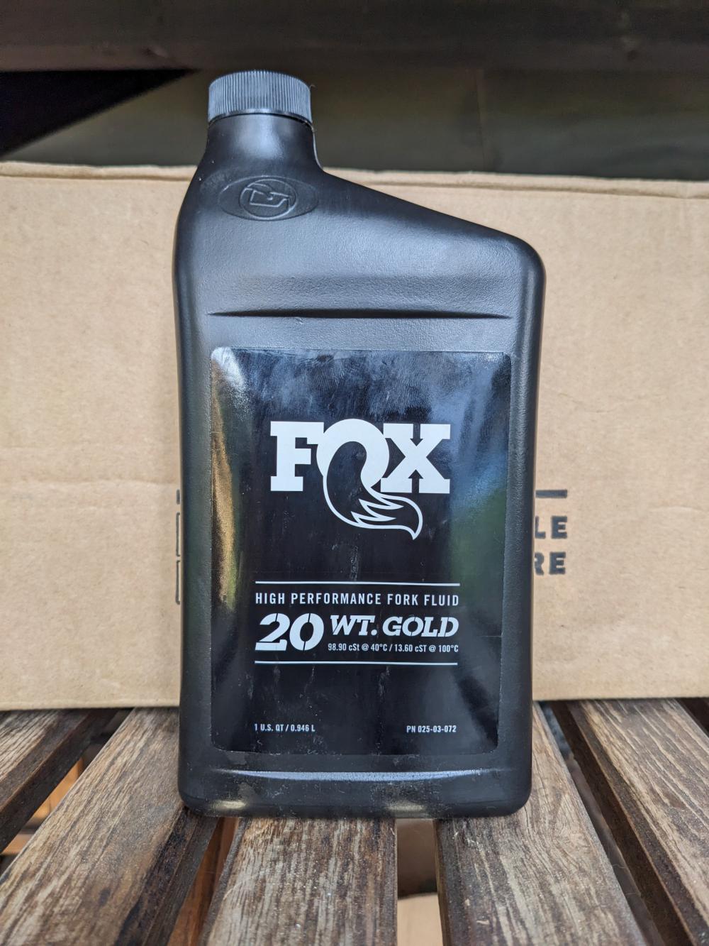 Fox 20wt gold high performance fork fluid