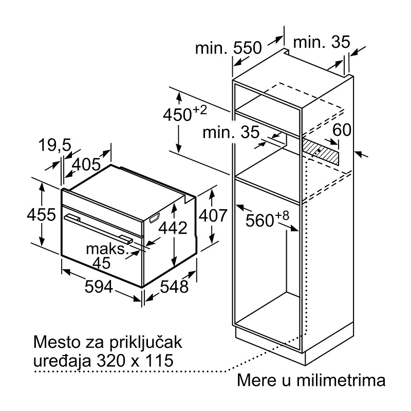 Bosch ugradna rerna CDG714XB1