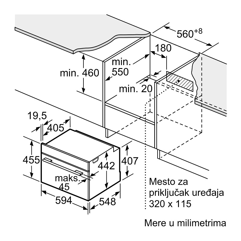 Bosch ugradna mikrotalasna rerna CMG778NB1