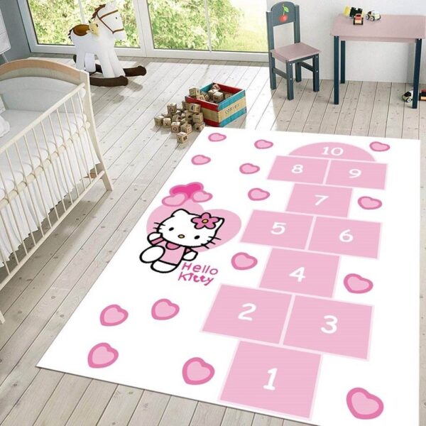 Tepih za decu na gumenoj podlozi 120x180cm – Školica-Hello Kitty, TG-153