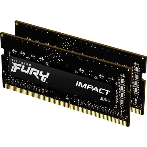 Kingston 32GB (2x16GB) DDR4 3200MT/s CL20 FURY Impact Black PnP | KF432S20IBK2/32