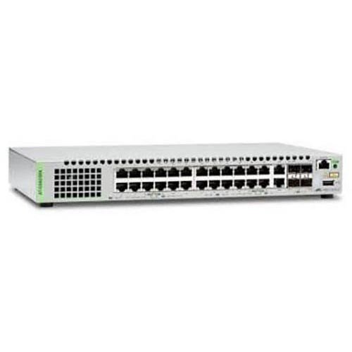 Allied Telesis GS924MX, 24 x 10/100/1000T ports, 2 combo ports (10/100/1000T or 100/1000X SFP) and 2 X 10G SFP+ Stacking/User ports, rackmount | AT-GS924MX-50