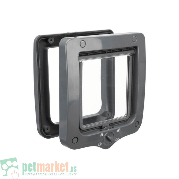 Trixie: Vratanca za mačke sa četiri funkcije 4-Way Flap Door Gray