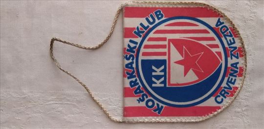 Zastavica KK Crvena zvezda 10 cm.
