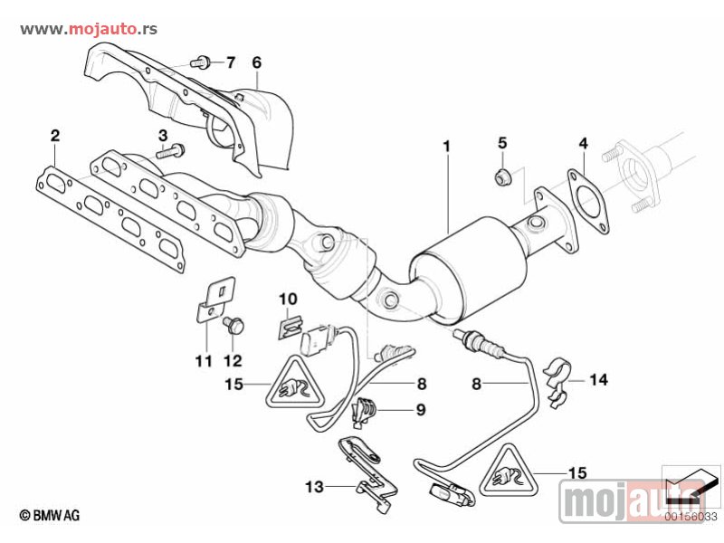 Mini Cooper 1.6B Lambda Sonda Donja 01-06, NOVO