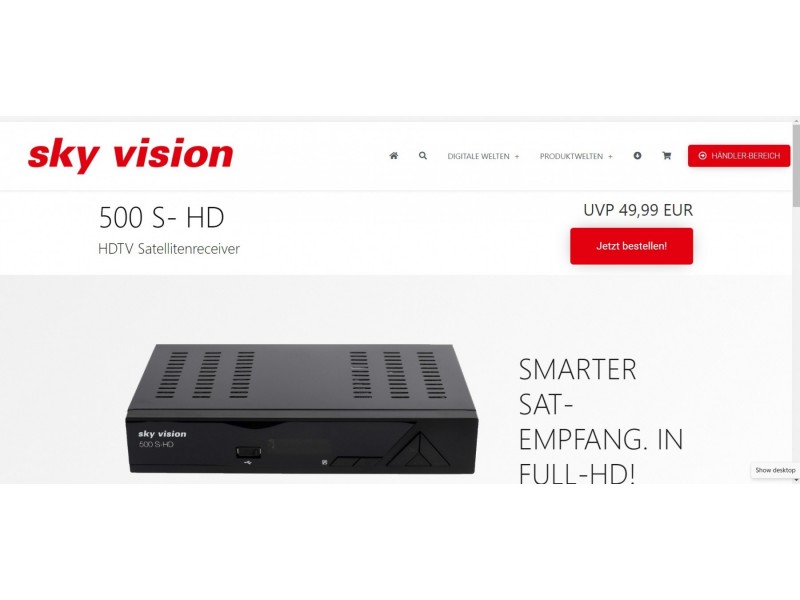 HD TV satelitski resiver Sky Vision 500 S-HD/3