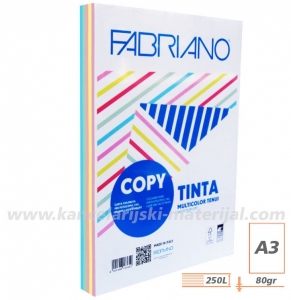 FABRIANO A3 80g Copy Tinta Multicolor papir u boji PASTEL 1/250 mix