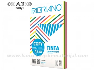 FABRIANO A3 200g Copy Tinta COLOR CARD papir u boji INTENZIVNI 1/100 mix