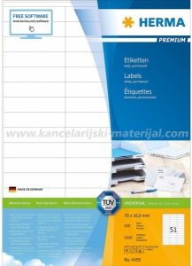 Herma etikete Superprint 70x17mm A4/51 100L