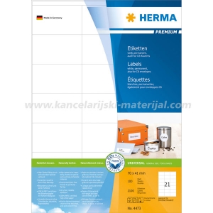 Herma etikete Superprint 70x41mm A4/21 100L